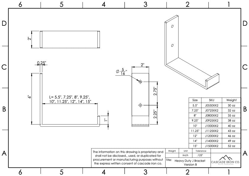 Heavy Duty Shelf Bracket for Floating Shelves – Cascade Iron Co